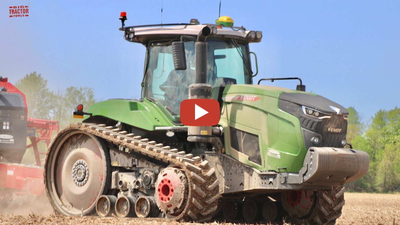 bigtractorpower 2022 -- FENDT 943 Vario MT Tracked Tractor is planting soybeans with Horsch ...