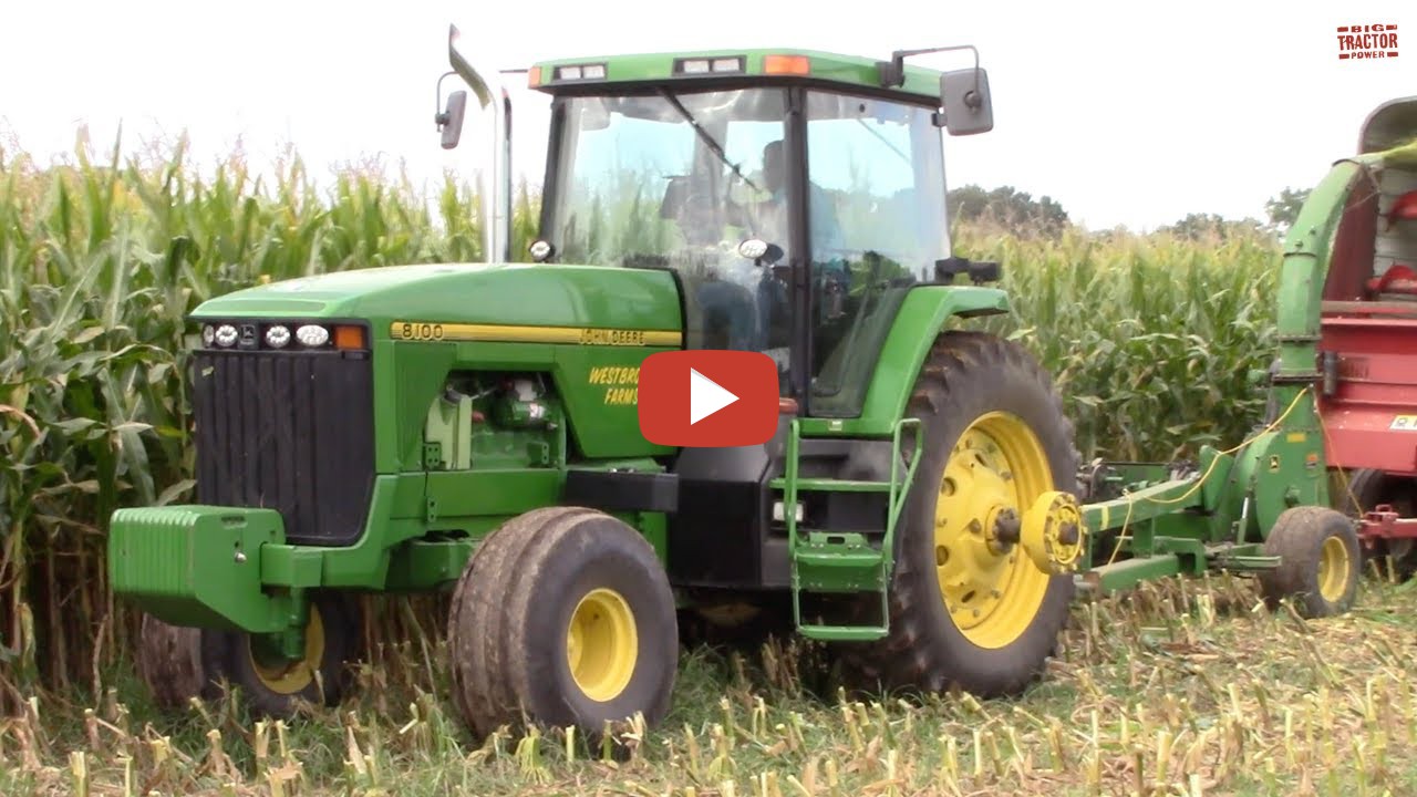 bigtractorpower 2022 is out in the field with a 160 hp JOHN DEERE 8100 tractor chopping corn ...