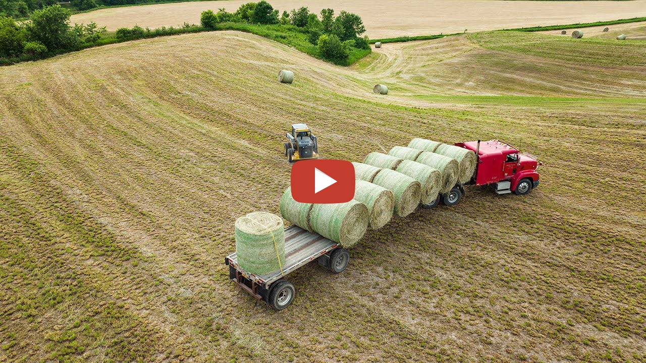 How Farms Work -- Big Bale Mover - Big Red & The Flatbed -We used the ...