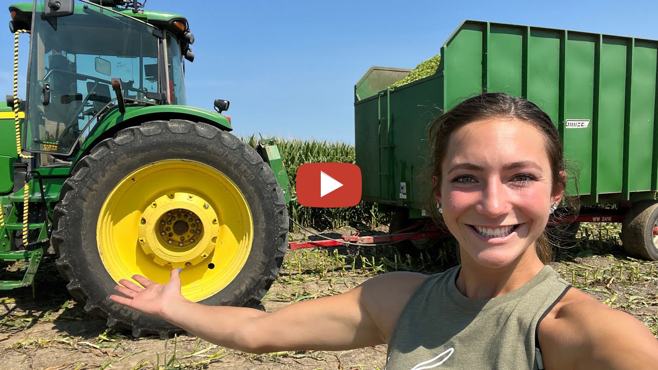 Laura Farms -- Chopping Silage in Nebraska! with John Deere 5830 ...
