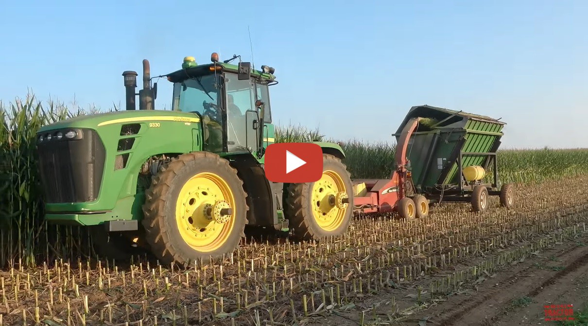 2022 bigtractorpower is in a corn field with a 375 hp John JOHN DEERE 9330 Tractor working with ...
