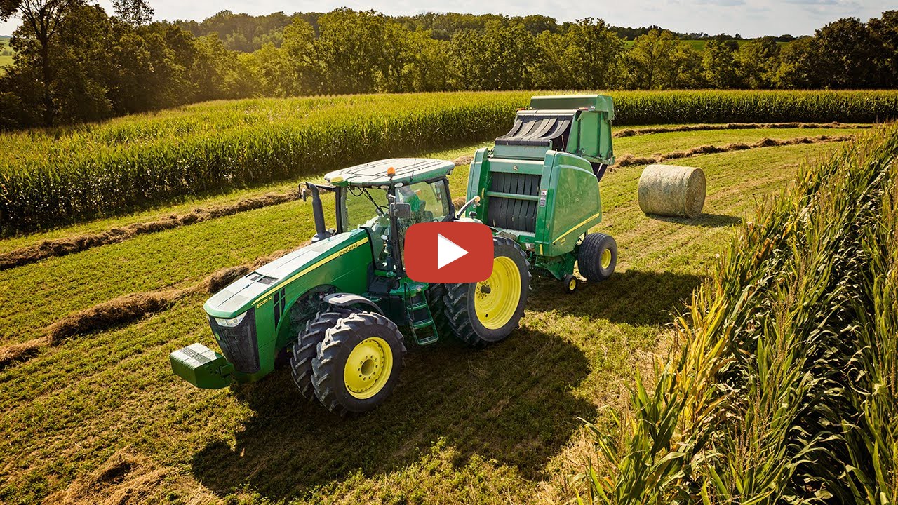How Farms Work --Sun-Baked Hay into Round Bales -- If at first you fail ...