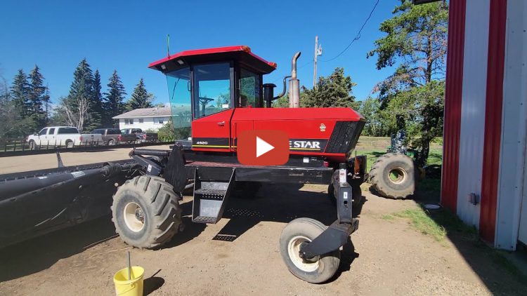 Northern farmer --NEW PAINT!! Macdon Swather Prairie Star - Throwing ...