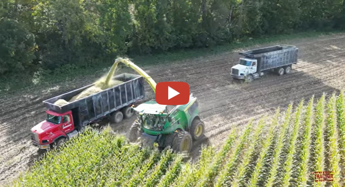 bigtractorpower 2022 -- in the field with a 970 max hp JOHN DEERE 9900 seed propelled forage ...