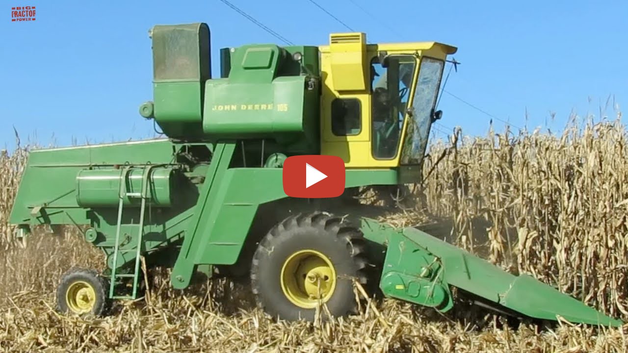 bigtractorpower 2022 in the field with a 105 hp 100 bu JOHN DEERE harvesting corn 4 rows at a ...