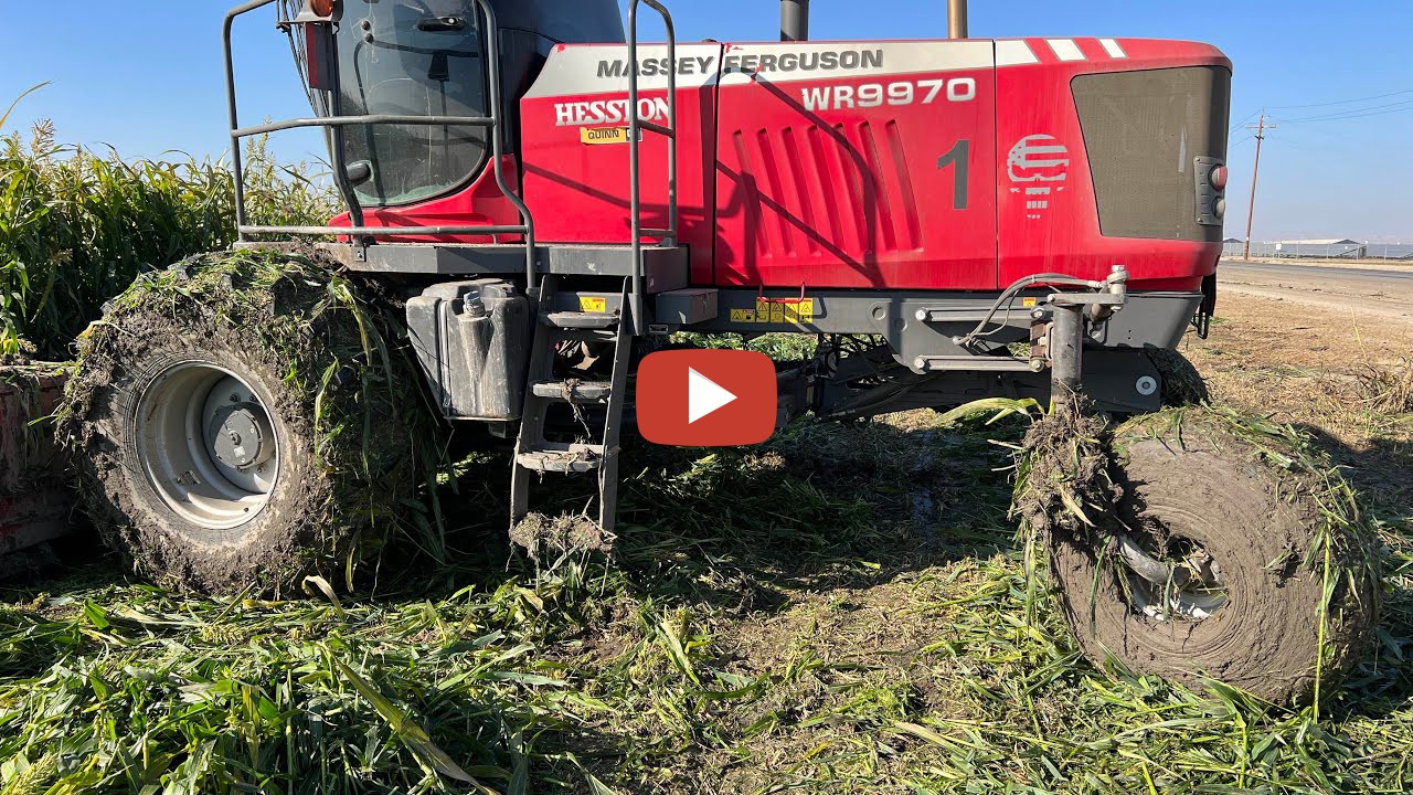 John Deere 9460 push tractor pulling out stuck Massey Ferguson swathers ...