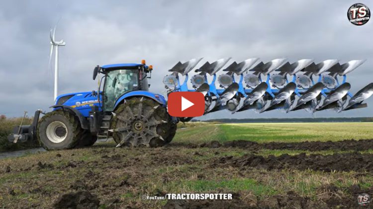 Tractorspotter -- Plowing on heavy clay soil with 0% slip and 10% of ...