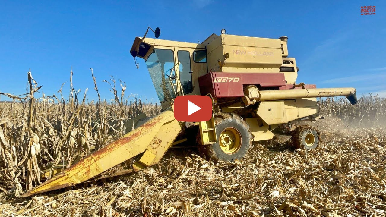 bigtractorpower -2022- The First Rotary Combine in the field with a 168 hp 145 bu. Sperry-New ...