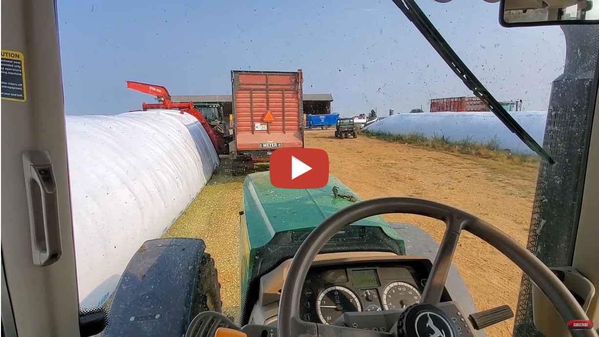 Ag with Aaron -- Chopping and bagging corn silage for our organic dairy ...