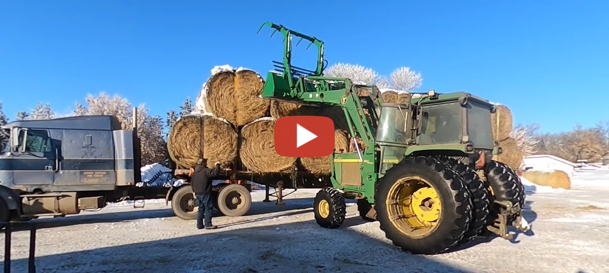 Griffin Ranch -- More Hay Bales On The Road - Today Dad did chores and ...