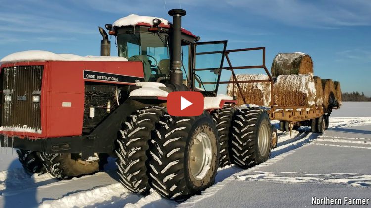 Northern farmer -- Winter Bale Hauling!! Case IH 9270 - I fired up the ...