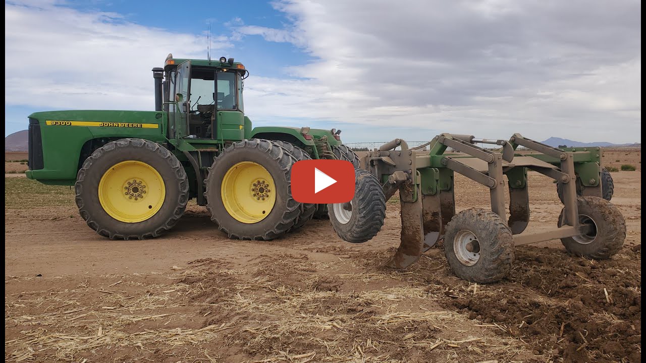 Mexican Farmer -- NEW custom built deep ripper pulled by a John Deere 9300