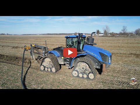 Mike Less - Farmhand Mike -- Plowing in Drainage Tile near Palestine ...