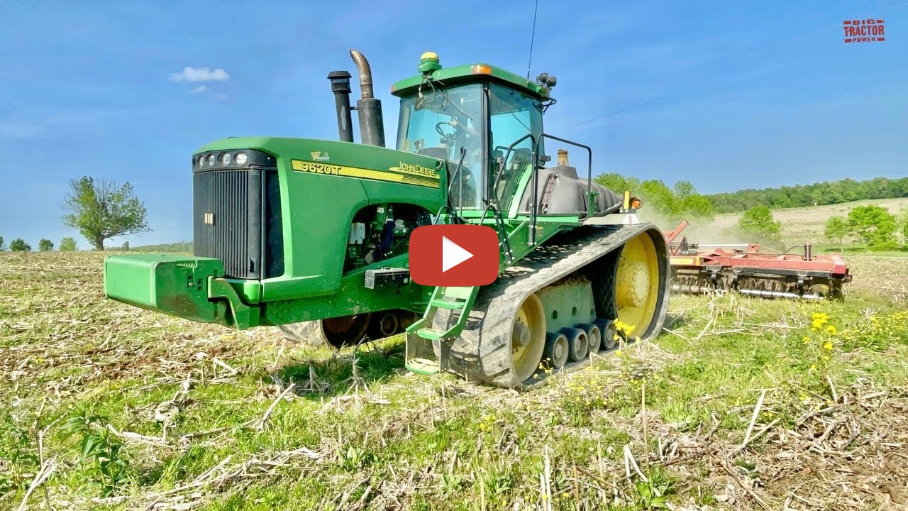bigtractorpower 2023 in the field with a 500 hp JOHN DEERE 9620T Tracked Tractor and 30ft in ...