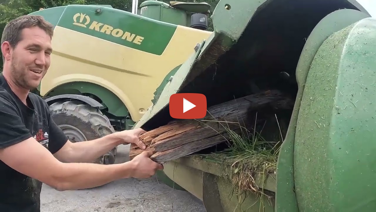 Krone Big M 450 VS Telephone pole! What won this fight? 802 Farmers ...