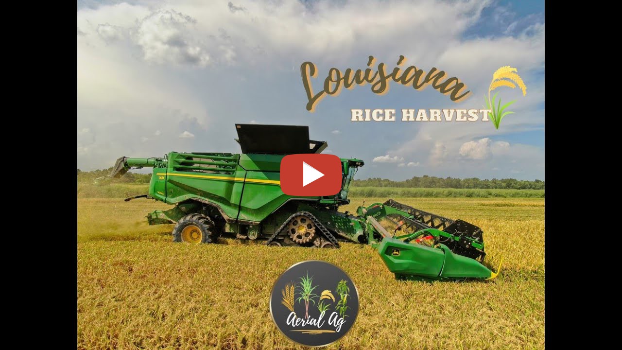 Aerial Ag 2023 Louisiana Rice Harvest with a John Deere X9 -- Lamm ...