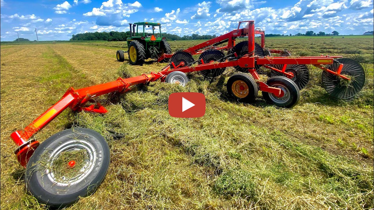 CATASTROPHIC RAKE FAILURE! Raking with John Deere tractor...Kip Siegler ...