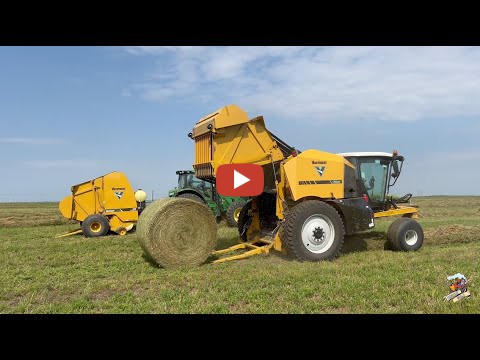 Mike Less - Farmhand Mike -- Round Baling Hay near New Salem North ...