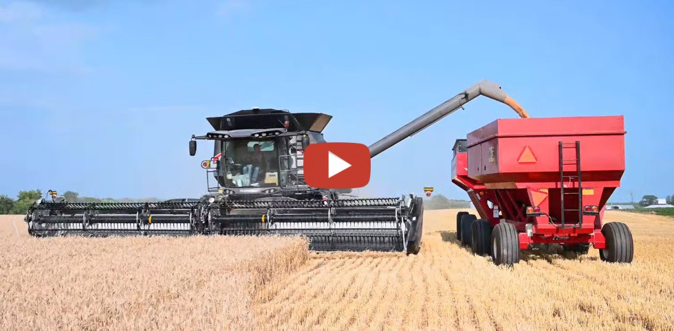 Rusty Wendlandt -- A new Gleaner S97 with a new MacDon Fd235 harvesting ...
