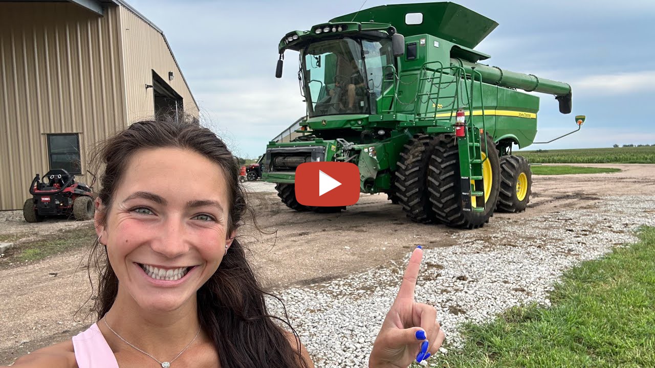 Laura Farms -- Pulling The Combine Out Of The Shed -- It's been a few days! Here is a ...