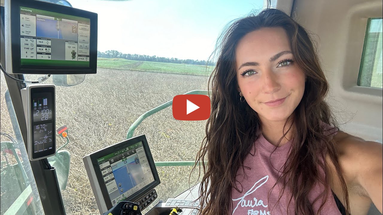 Laura Farms -- Farming Simulator In REAL LIFE | POV - Soybean Harvest ...