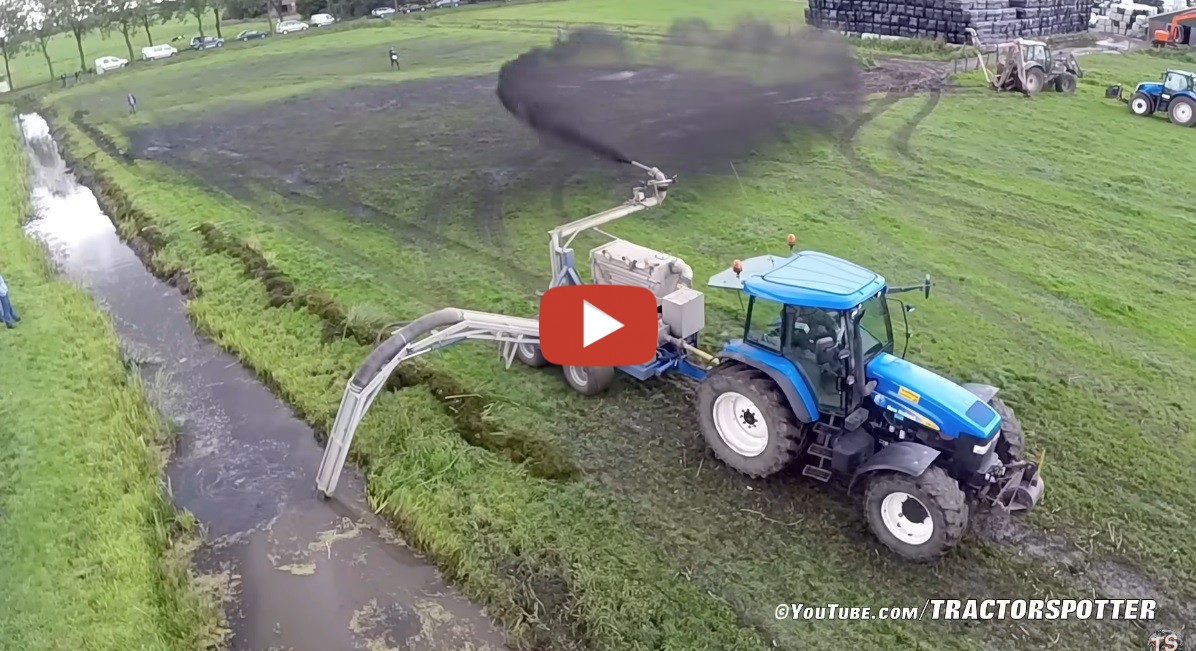 Tractor spotter. Let's clean the ditches to drain that much water......