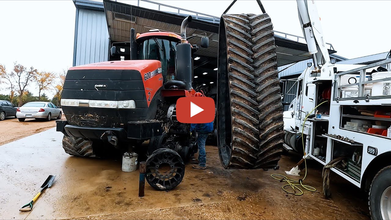 Larson Farms -- Massive Track Failure!! Tilaging after corn harvest..