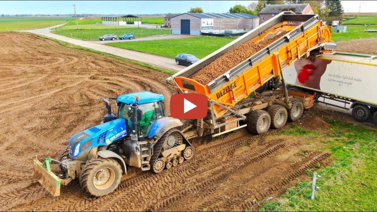 Tractorspotter -- Potato harvest in Belgium. The potatoes were ...