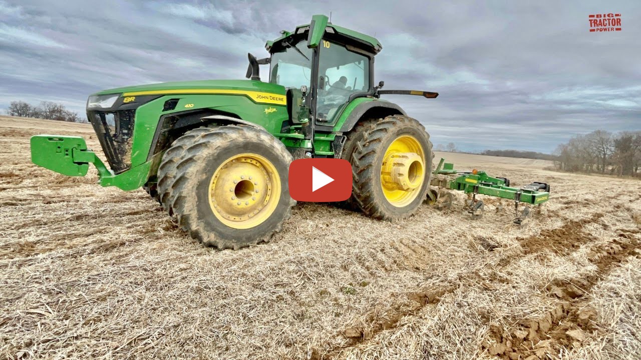 bigtractorpower -- JOHN DEERE 8R 410 Tractor-- In this video viewers head out to the field with ...