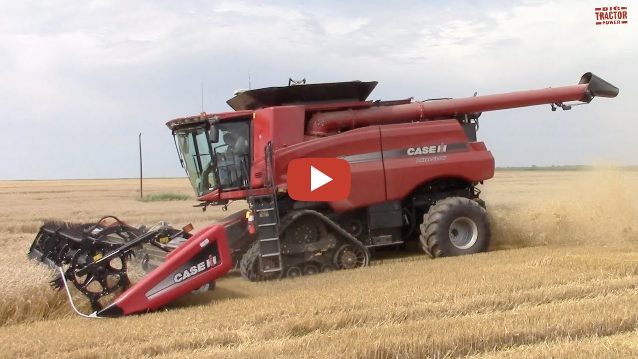bigtractorpower in a 3,000 acre wheat field with three 500 hp 350 bu ...