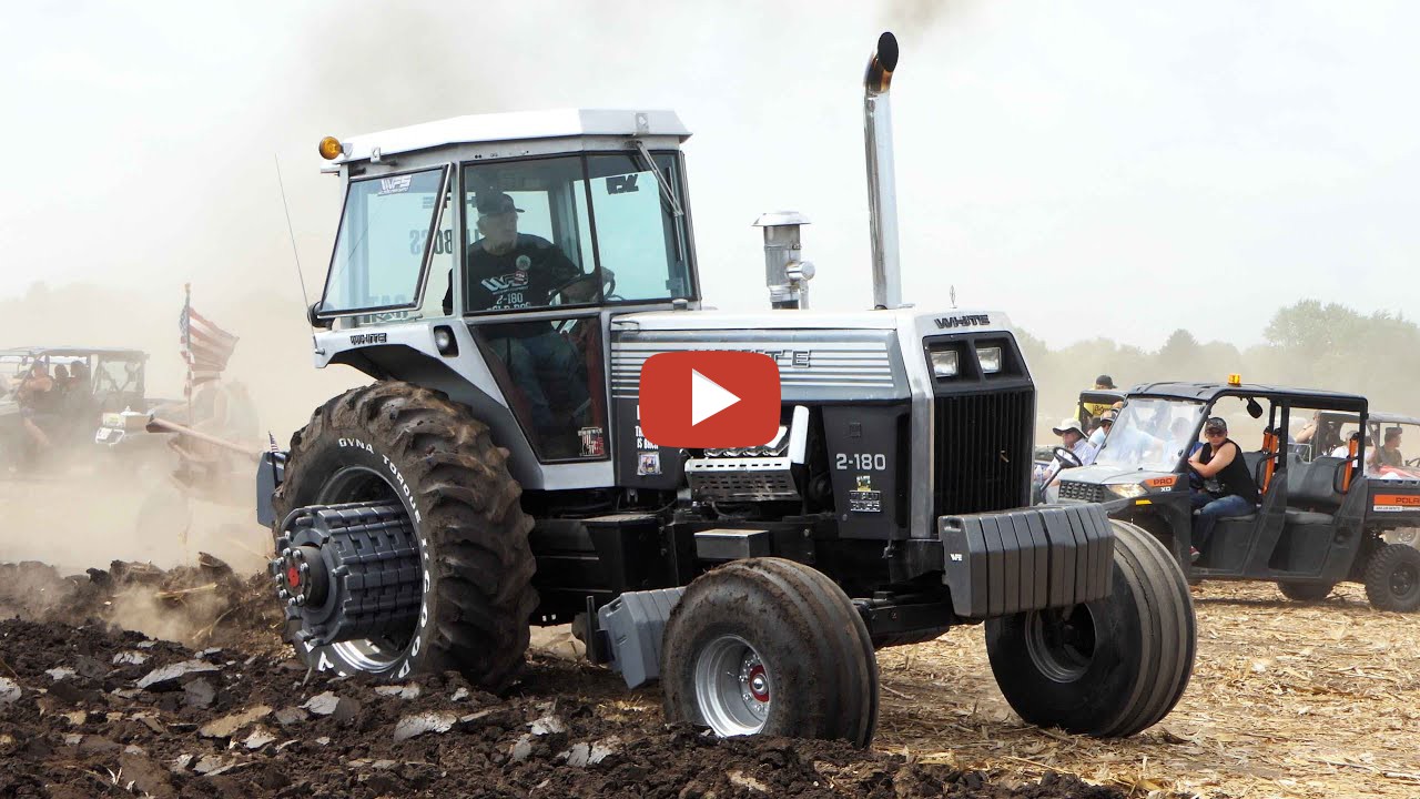White 2-180 Field Boss in the field plowing with White plow at Half Century of Progress Show ...