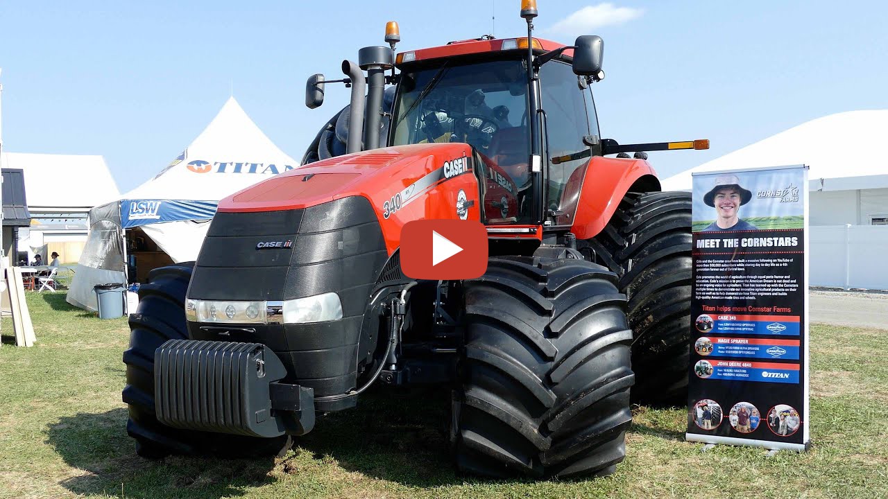 At the Farm Progress Show 2023 we got the chance to see this Case IH Magnum 340 with huge tires ...