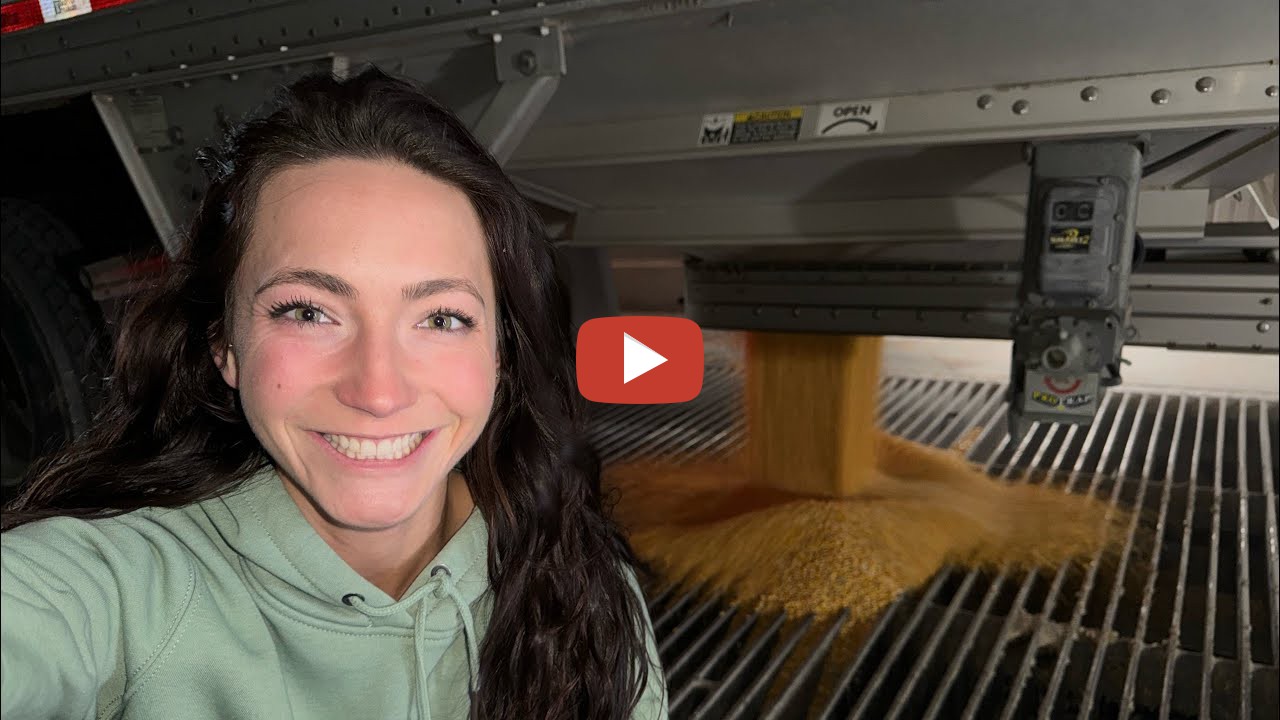 Laura Farms - My Peterbilt Overheated -- Laura is hauling corn