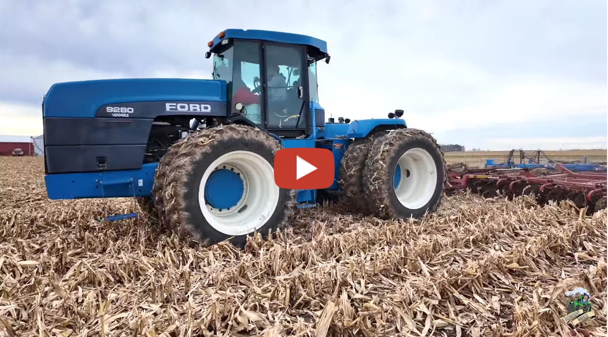 Mike Less - Farmhand Mike -- Disking a Harvest Corn Field with a Ford ...