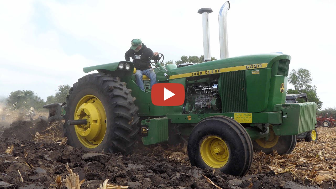 Different John Deere Tractors in the field at Half Century of Progress Show 2023 at Day number 4 ...