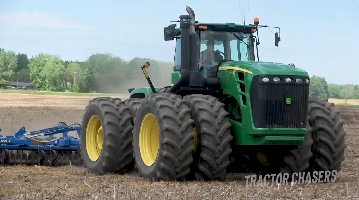 Tractor Chasers -- Watch this John Deere 9330 tractor working on spring tillage with a Landoll ...