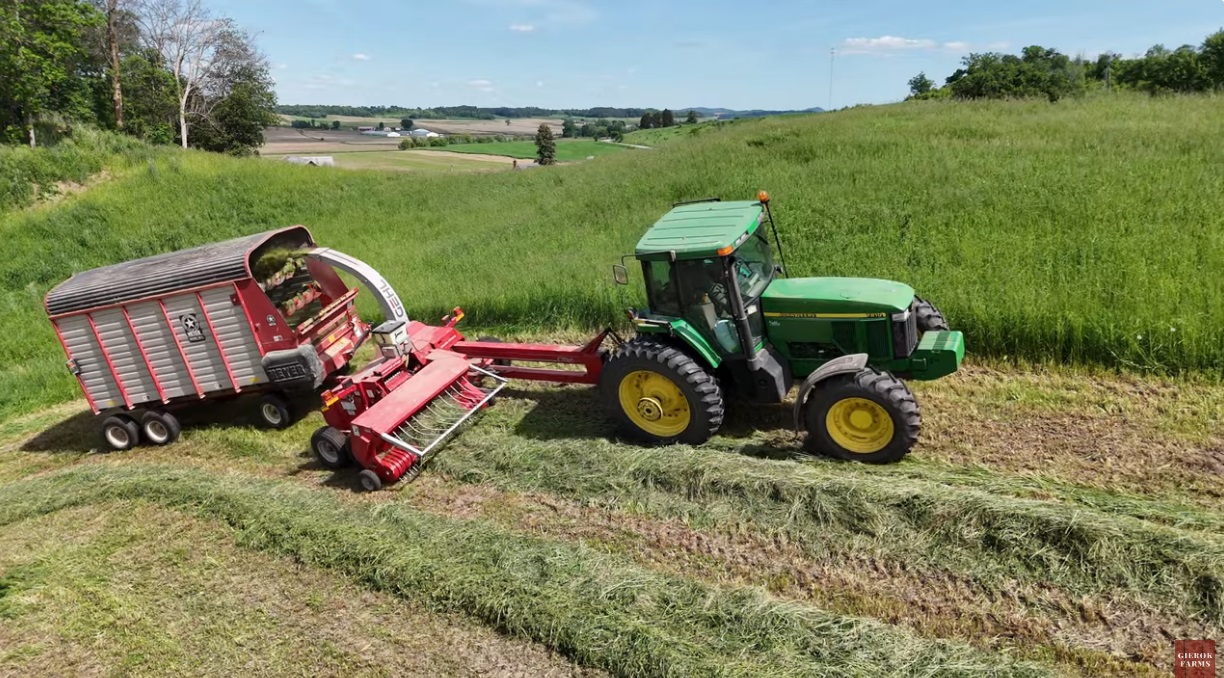 Gierok Farms - Opening Day of Chopping Hay Silage! First Crop Hay 2024! The 7810 John Deere was ...