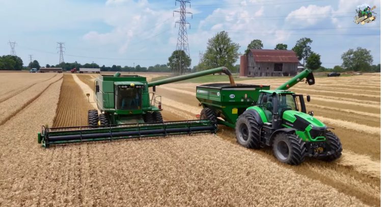 Wheat Harvest 2024 near Greenfield Indiana - I am at a farm near ...