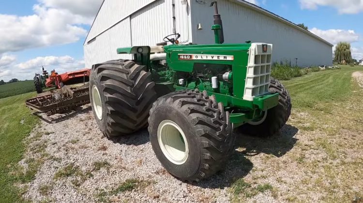 Oliver 1650 Terra Tire Tractor Working in the Field -- I'm going to be ...