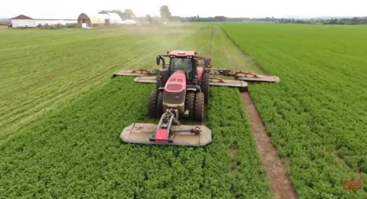 Big Tractor Power is out in the field with a 48ft VLM MO48 Hay Mower ...