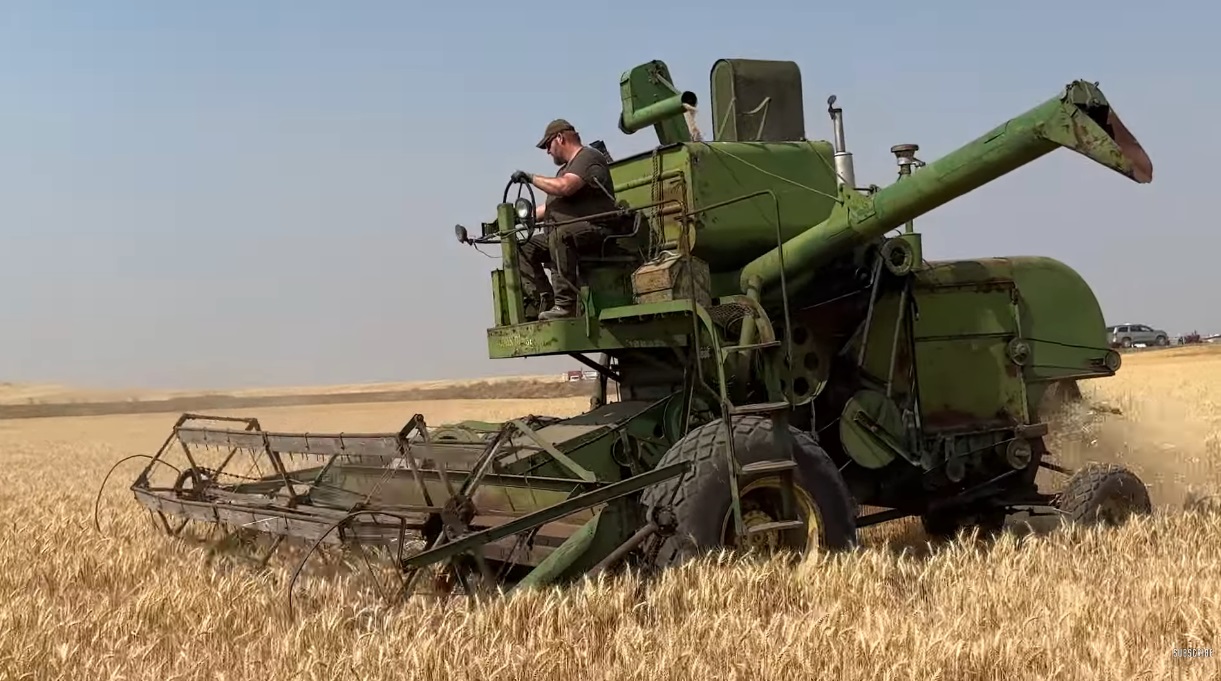 Hillside harvester in action! John Deere 55H - Trevor Struthers - We ...