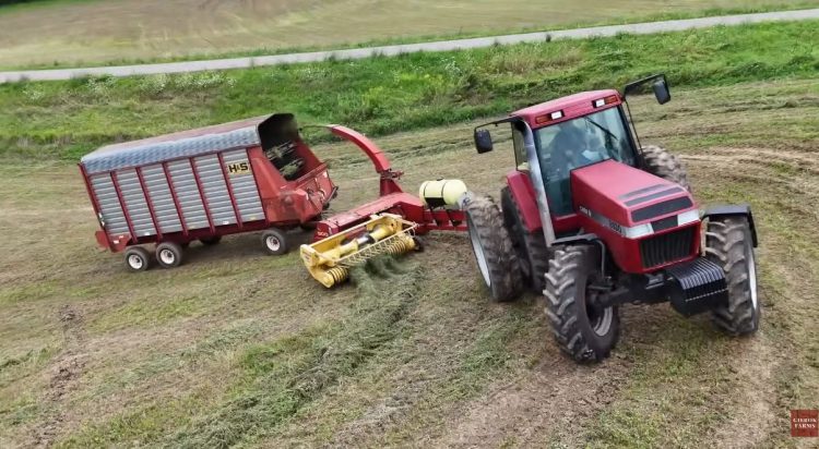 Today we are chopping hay at Shady Oak Angus Farms! A beautiful lineup ...